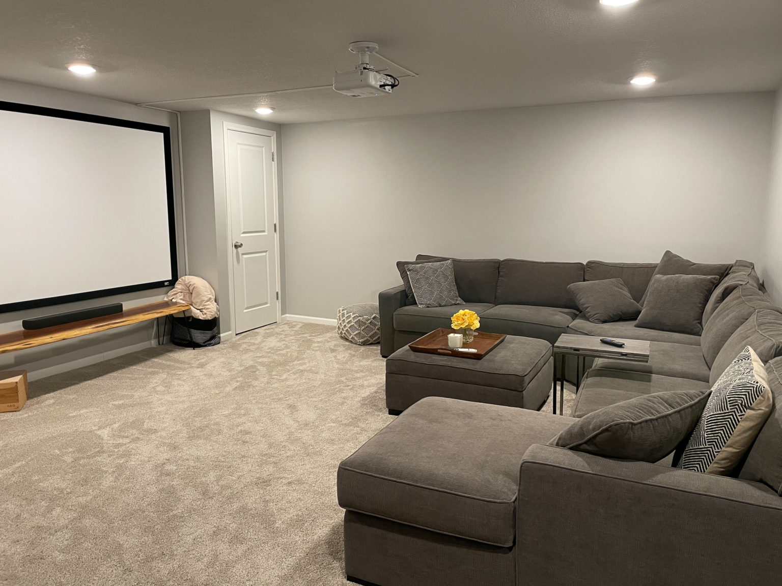 Moody Modern Movie Room Reveal - Willaby Way