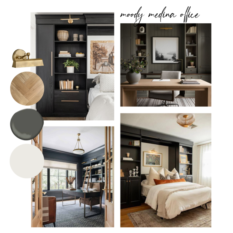 The Perfect Moody Color Drenched Office Design - Willaby Way